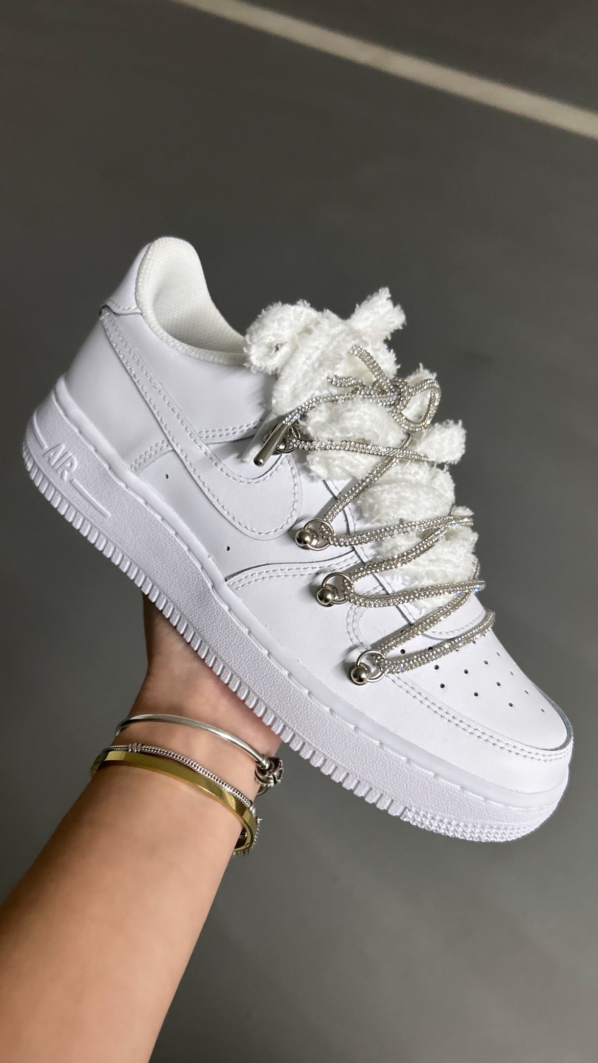 Air Force 1’07 fuzzy laces – C.ropeforces